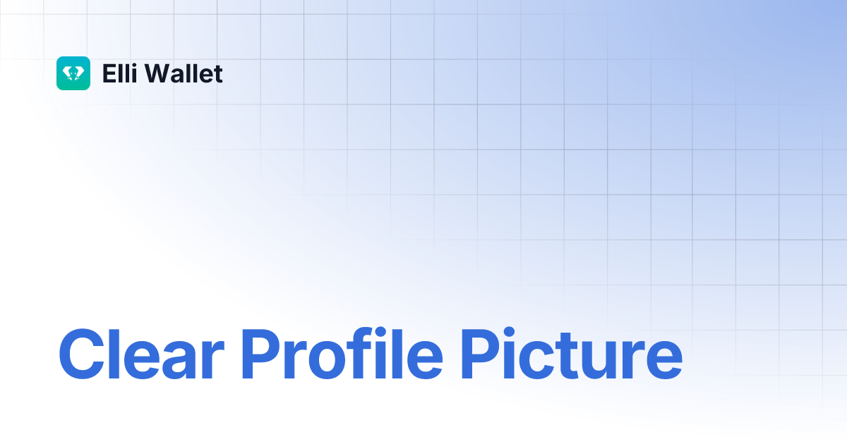 Clear Profile Picture | Elli Wallet